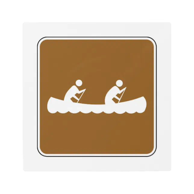 Canoe Symbol Sign Metal Art | Zazzle