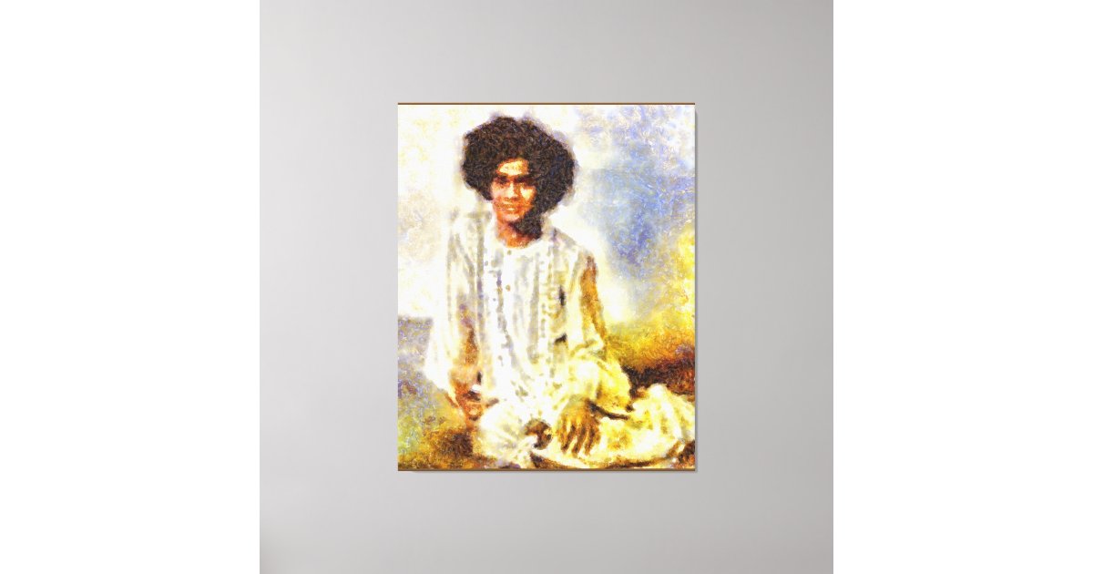 Canon Legends Sathya Sai Baba Benson White - Canvas Print | Zazzle
