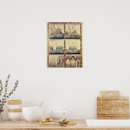 Cantiga 33, page from the 'Cantigas de Santa Maria Poster | Zazzle