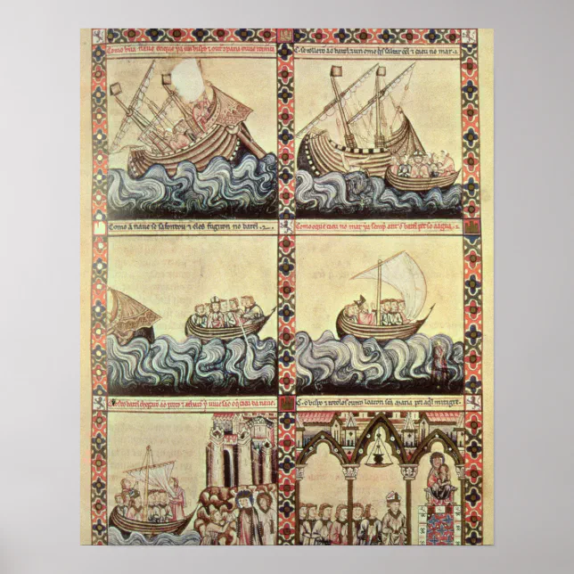 Cantiga 33, page from the 'Cantigas de Santa Maria Poster | Zazzle