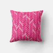 Cantilevered Chevron narrow | fuschia Throw Pillow | Zazzle