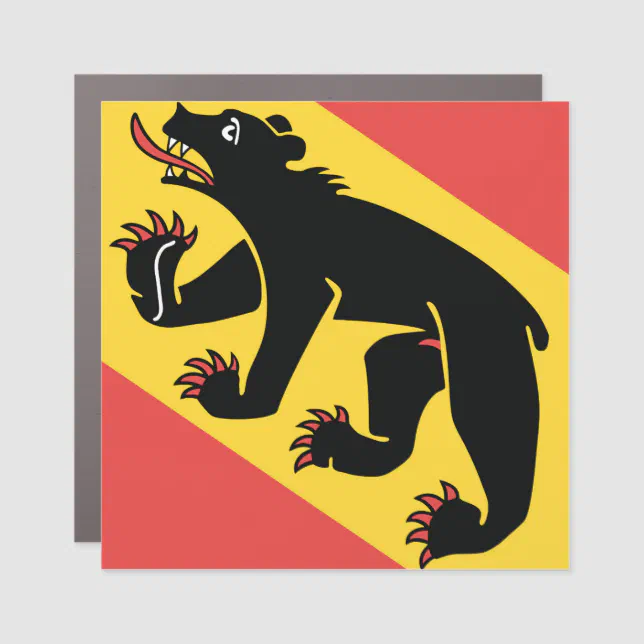 Canton of Bern flag Switzerland symbol Car Magnet | Zazzle