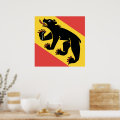 Canton of Bern flag Switzerland symbol Poster | Zazzle
