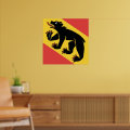 Canton of Bern flag Switzerland symbol Poster | Zazzle