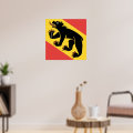 Canton of Bern flag Switzerland symbol Poster | Zazzle