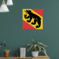 Canton of Bern flag Switzerland symbol Poster | Zazzle