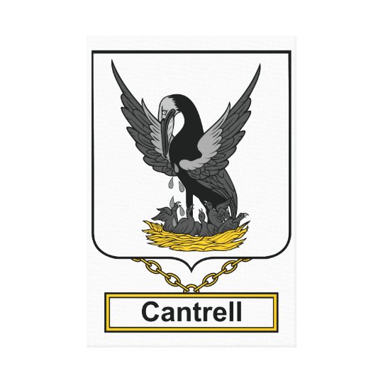 Cantrell Family Crest Canvas Print | Zazzle.com