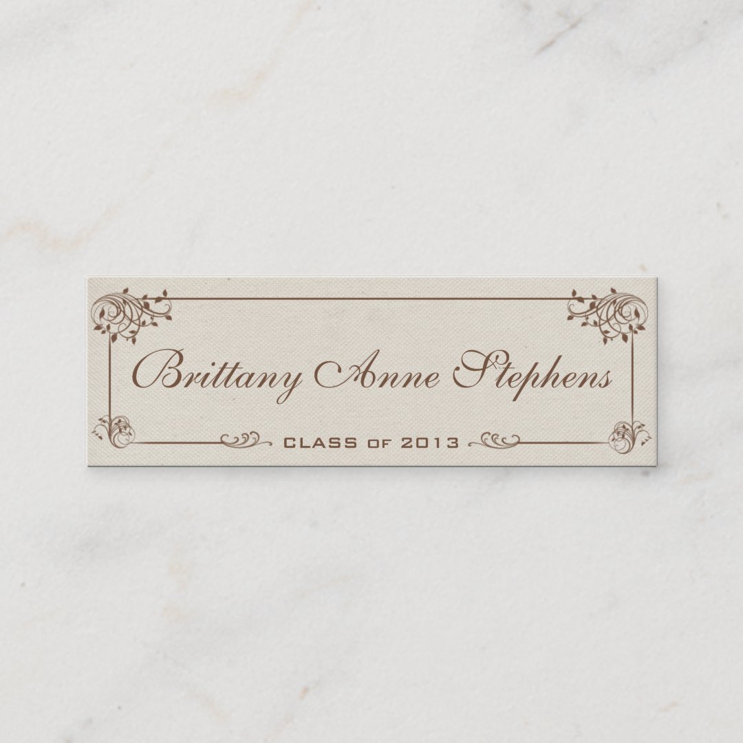 Canvas Graduation Name Card Insert | Zazzle