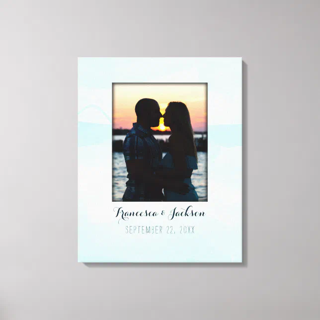 Canvas Guest Book Alternative Wedding Photo Sign | Zazzle
