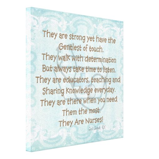 Canvas Nurse Poem Wall Art "They Are Nurses!" | Zazzle