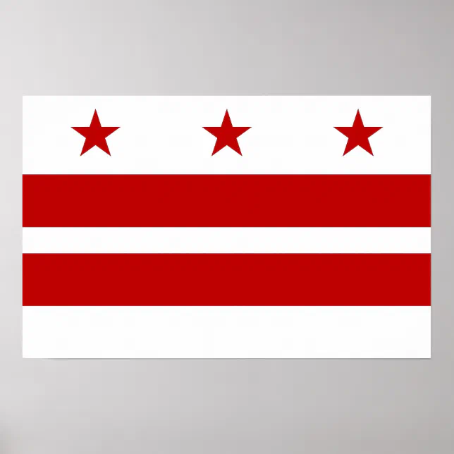 Canvas Print with Flag of Washington DC, U.S.A. | Zazzle