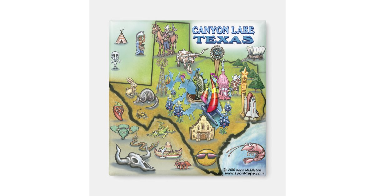 Canyon Lake TEXAS Map Magnet | Zazzle
