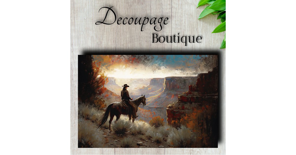 Canyon Trail Rider Decoupage Tissue Paper | Zazzle