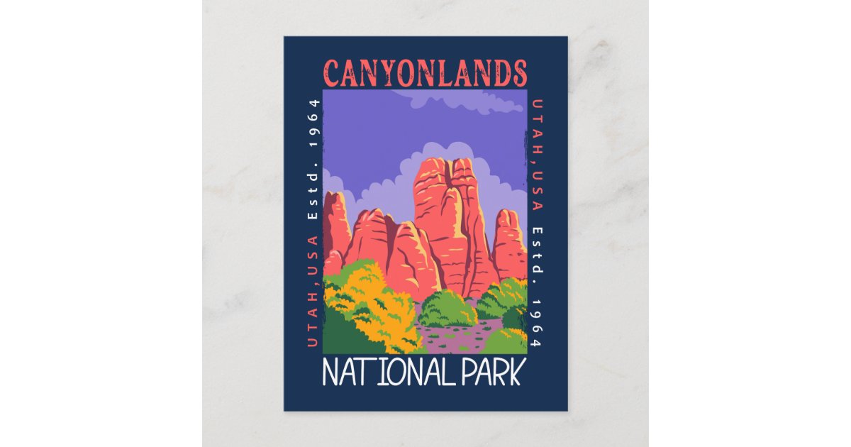 Canyonlands National Park Utah Distressed Postcard | Zazzle