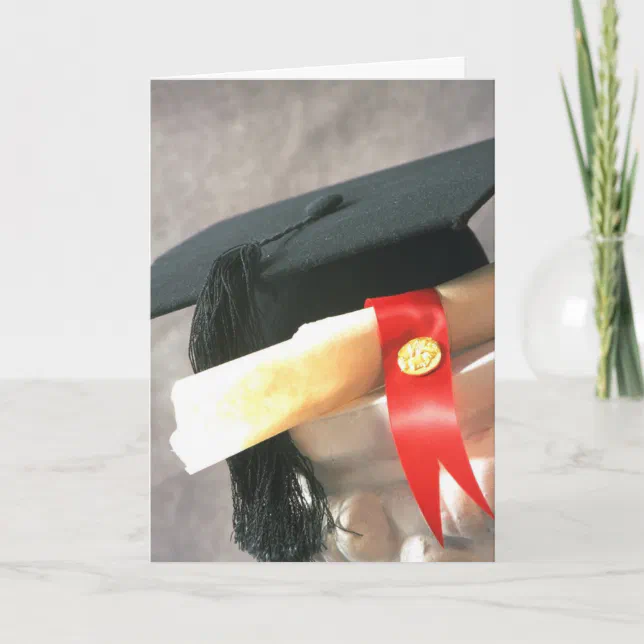 Cap and Diploma Graduation Card | Zazzle