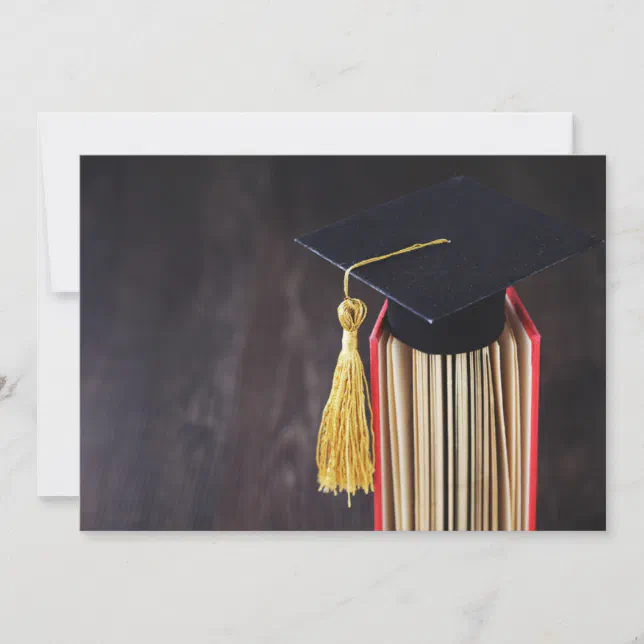 Cap and tassel on graduation invitation | Zazzle