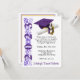 Cap & Diploma, Purple & Gold Graduation Invitation | Zazzle