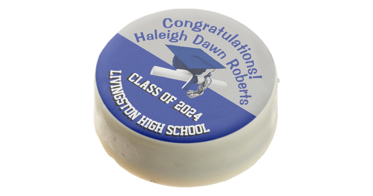 Cap & Diploma Royal Blue and Gray Graduation Chocolate Covered Oreo ...