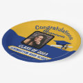 Cap & Diploma, Royal Blue & Gold Graduation Paper Plates | Zazzle