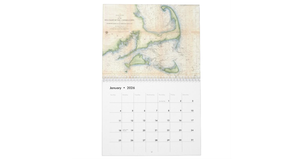 Cape Cod Cartographs Calendar | Zazzle