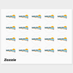 Cape Cod. Classic Round Sticker | Zazzle