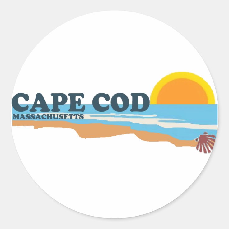 Cape Cod. Classic Round Sticker | Zazzle