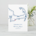 Cape Cod Destination Wedding Flat Thank You Card | Zazzle