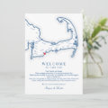 Cape Cod Destination Wedding Welcome Itinerary Thank You Card | Zazzle