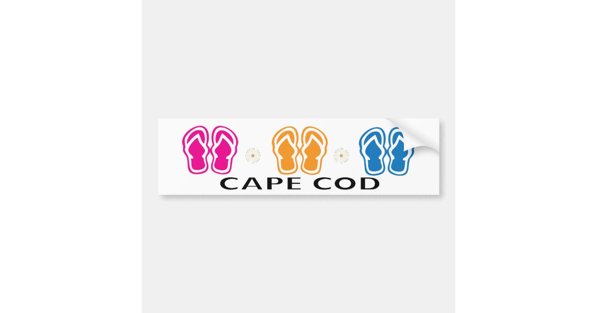 Cape Cod Flip Flops Bumper Sticker | Zazzle