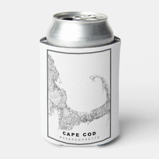 Cape Cod Map Can Cooler | Zazzle