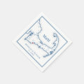 Cape Cod Map Elegant Wedding Napkins | Zazzle