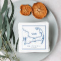 Cape Cod Map Elegant Wedding Napkins | Zazzle