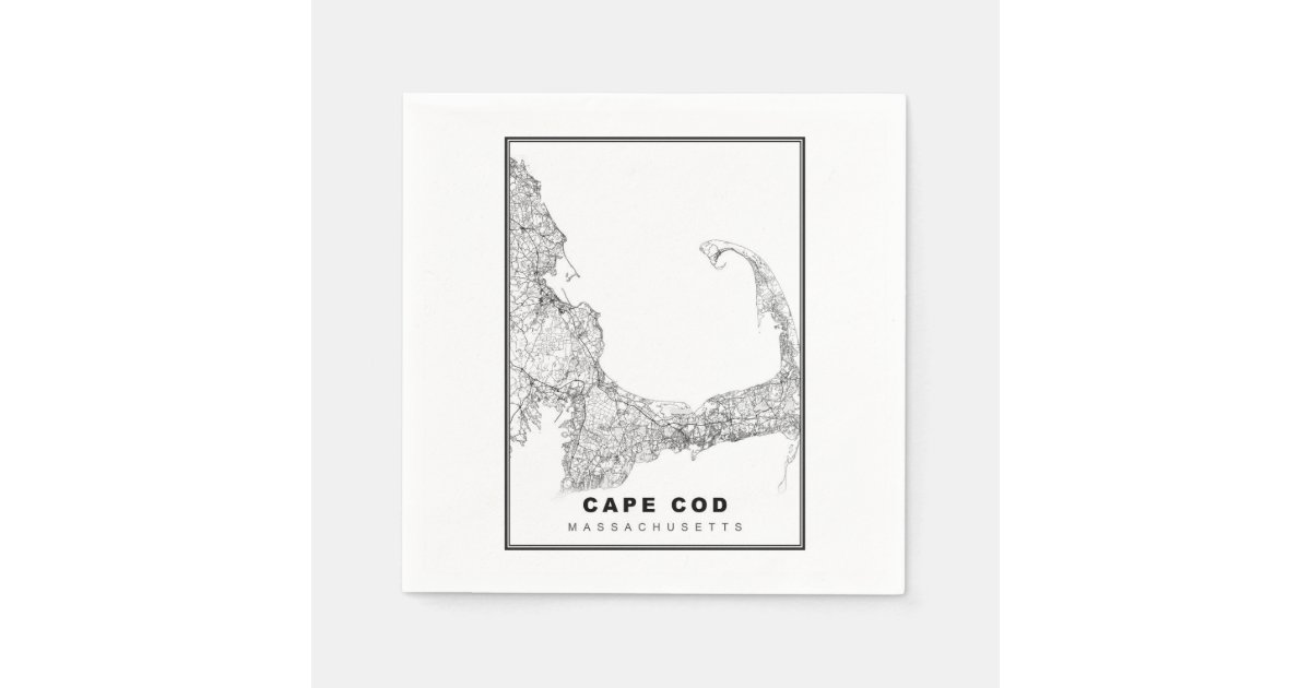 Cape Cod Map Napkins | Zazzle