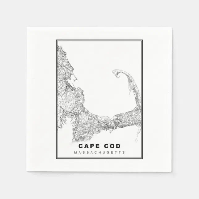 Cape Cod Map Napkins | Zazzle