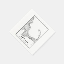 Cape Cod Map Napkins | Zazzle