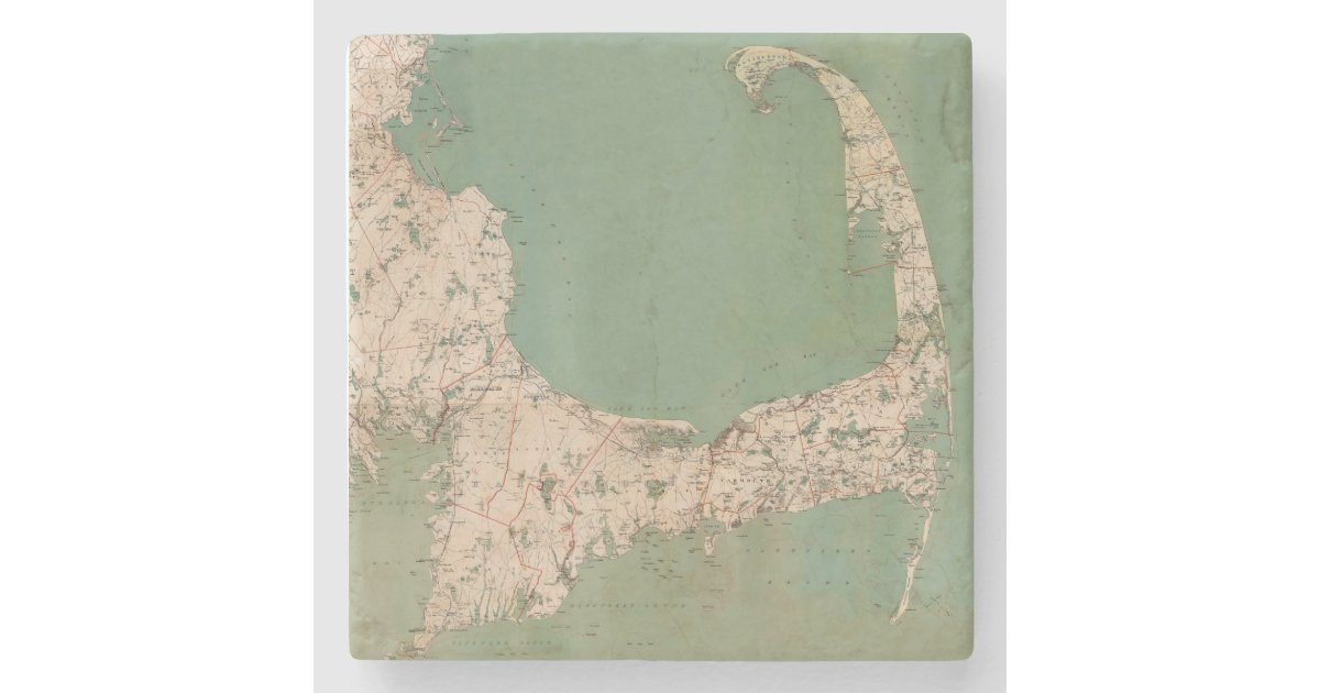 Cape Cod Map Stone Coaster | Zazzle