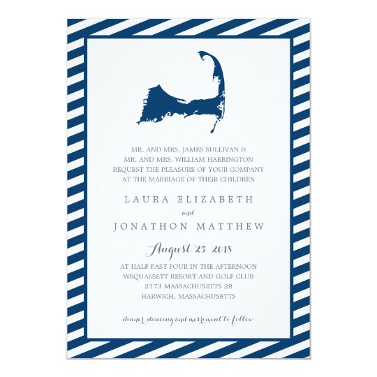 Cape Cod Map | Wedding Invitation | Zazzle.com