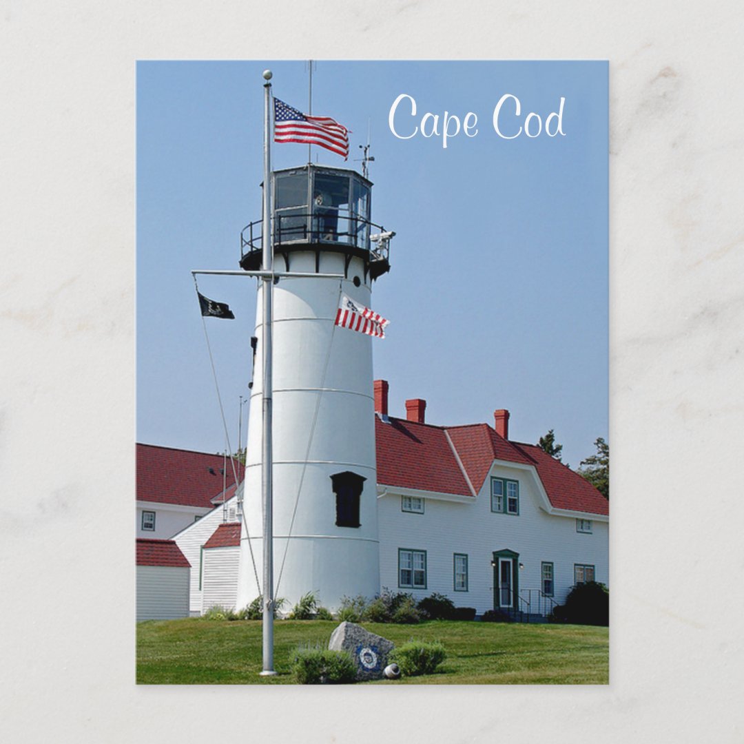 Cape Cod Mass Chatham Lighthouse Post Card | Zazzle