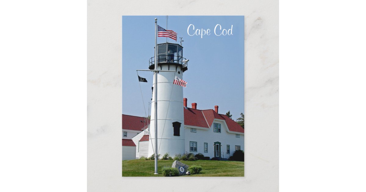 Cape Cod Mass Chatham Lighthouse Post Card | Zazzle
