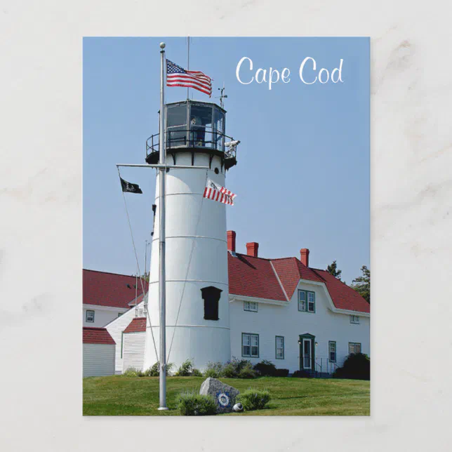 Cape Cod Mass Chatham Lighthouse Post Card | Zazzle