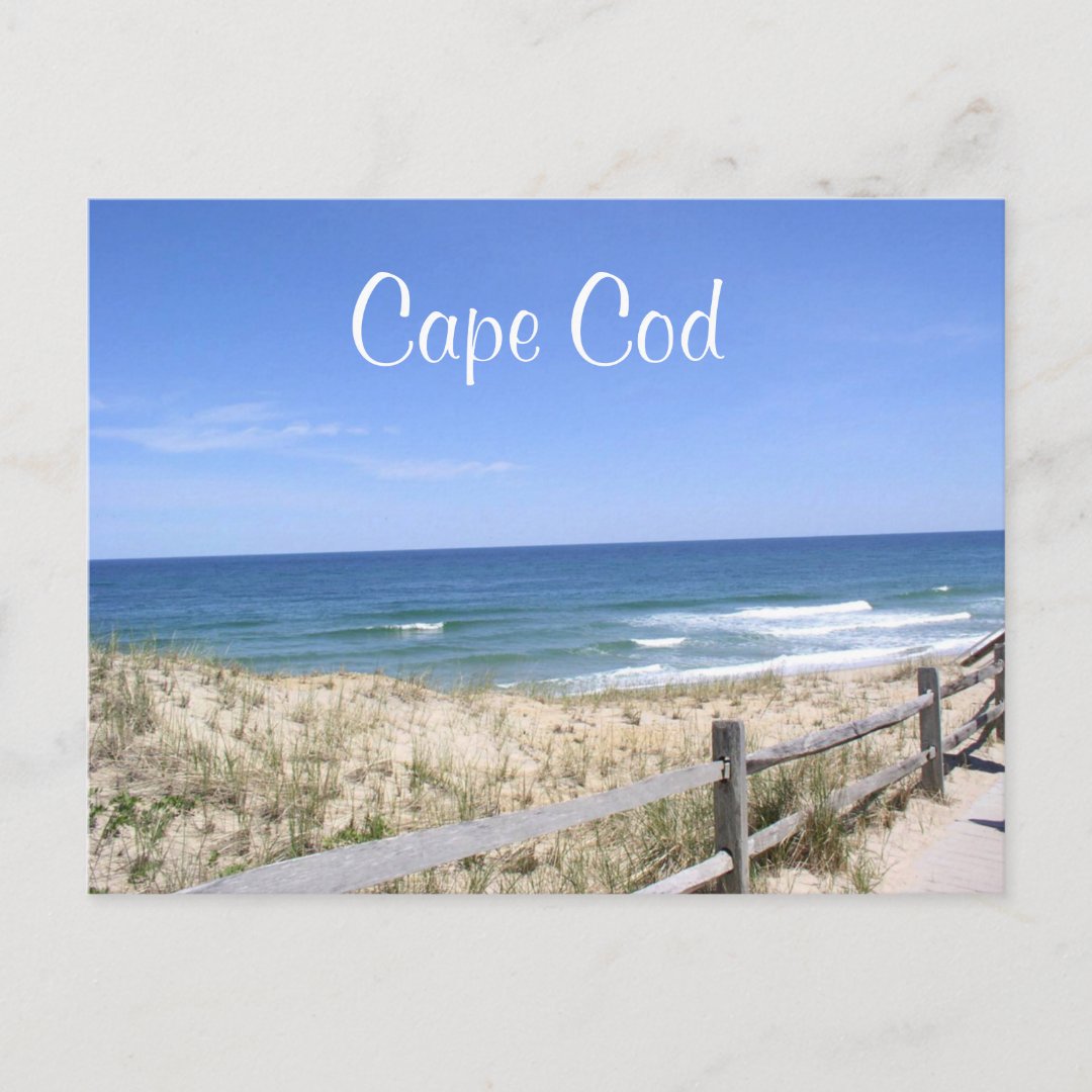 Cape Cod Mass Dunes Beach Ocean Post Card | Zazzle
