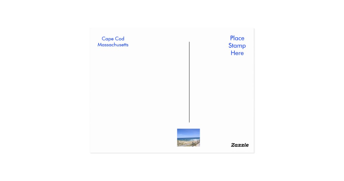 Cape Cod Mass Dunes Beach Ocean Post Card | Zazzle