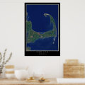 Cape Cod Massachusetts From Space Satellite Map Poster | Zazzle