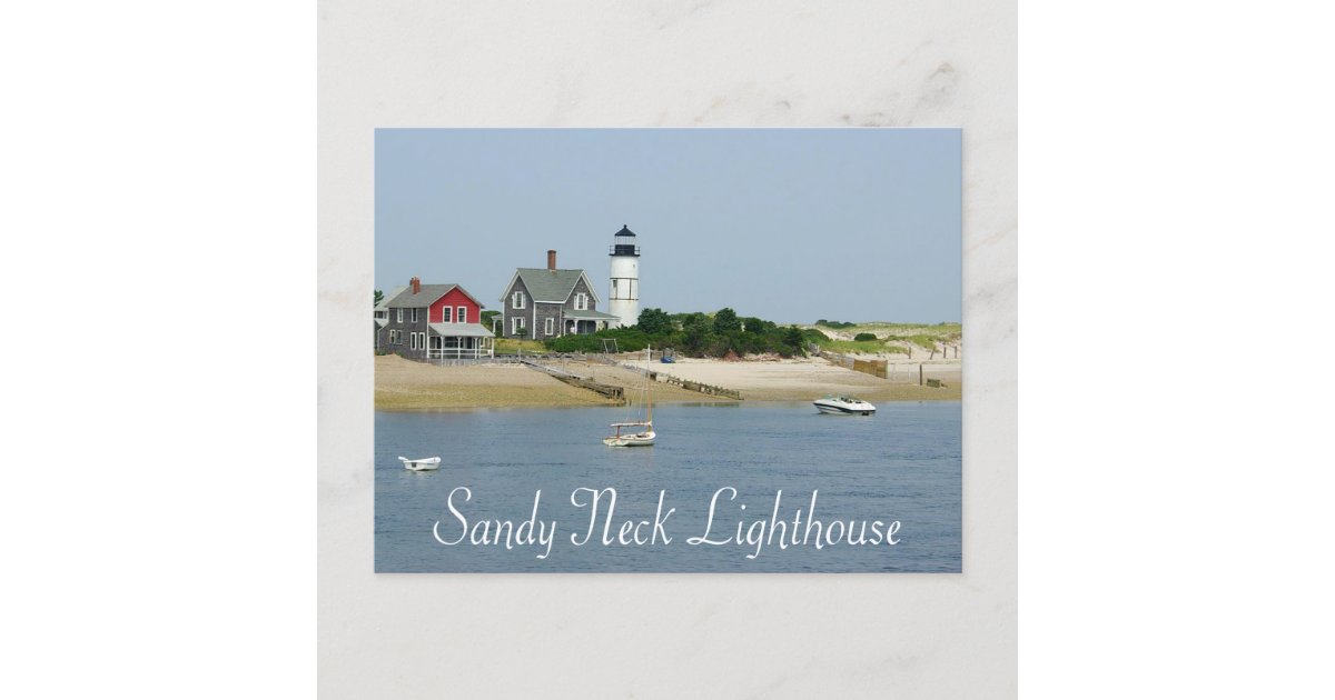 Cape Cod, Massachusetts - Sandy Neck Lighthouse Postcard | Zazzle