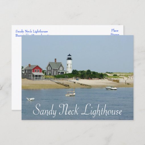 Cape Cod, Massachusetts - Sandy Neck Lighthouse Postcard | Zazzle