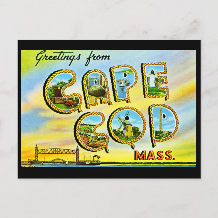 Cape Cod Massachusetts Vintage Postcard | Zazzle