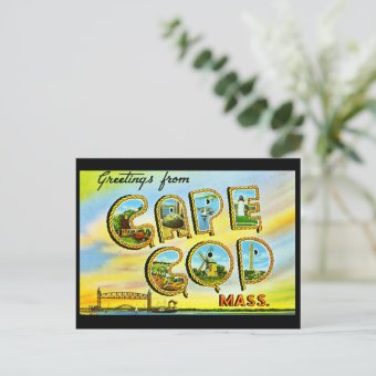 Cape Cod Massachusetts Vintage Postcard | Zazzle