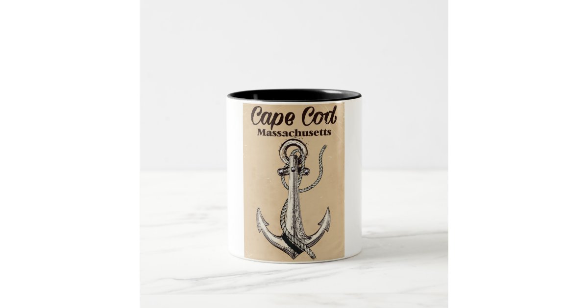 Cape Cod Massachusetts Vintage travel poster Two-Tone Coffee Mug | Zazzle