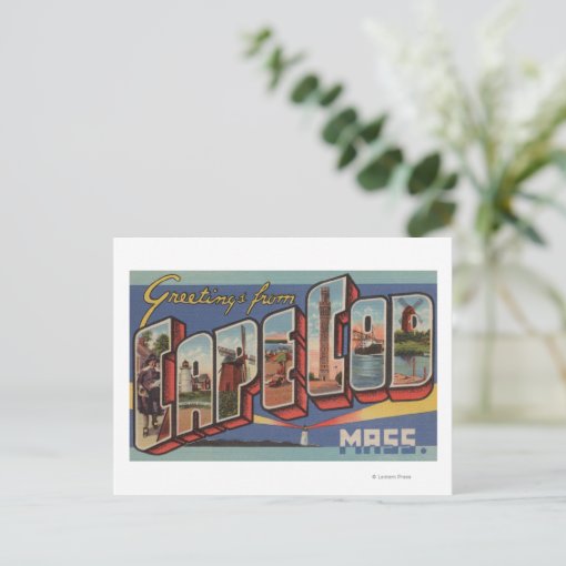 Cape Cod, MassachusettsLarge Letter Scenes Postcard | Zazzle