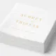 CAPE COD Modern Minimalist Wedding Foil Napkins | Zazzle